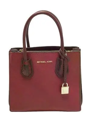 Michael Kors Snakeskin-detail Leather Tote Bag - Red
