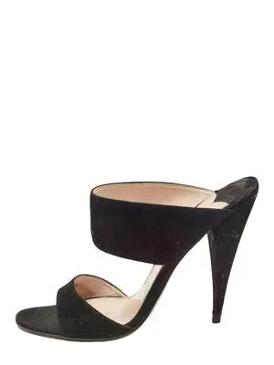 Miu Miu 125mm Suede Sandals - Black