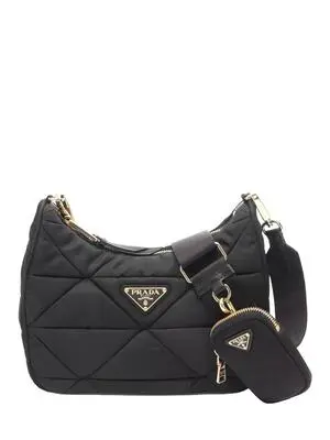 Prada 2020s Quilted Shoulder Bag - Black