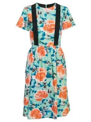 Marc Jacobs Vintage Floral Print Midi Dress - Green