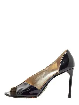 Dolce & Gabbana 100mm Patent Leather Peep Toe Pumps - Black