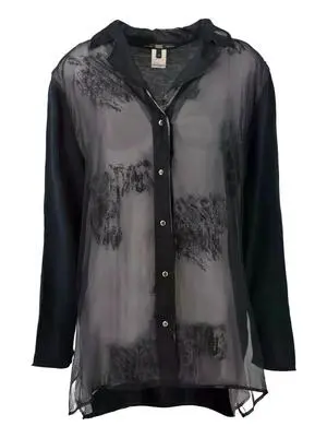 Gianfranco Ferre Layered Silk Shirt - Blue