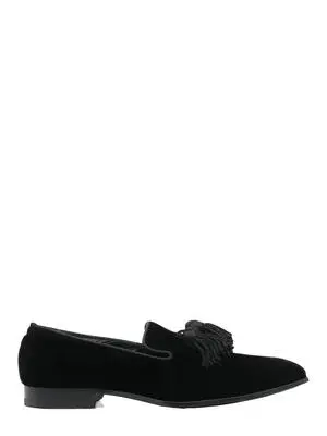 JIMMY CHOO Foxley Tasseled Loafers - Black