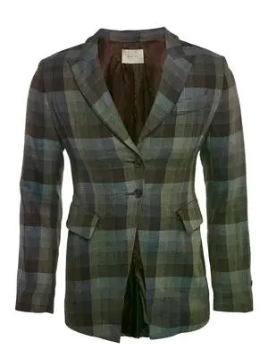 QASIMI Single-breasted Plaid Blazer - Multicolour