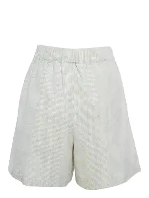 Max Mara Striped Seersucker Shorts - White