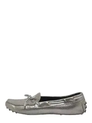TOD'S Bow-embellished Loafers - Grey