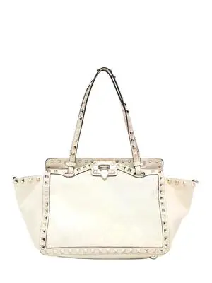 Valentino Garavani 2020s Rockstud Studded Tote Bag - Neutrals