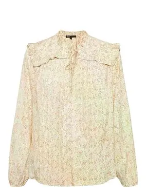 Maje Floral-print Shirt - Neutrals