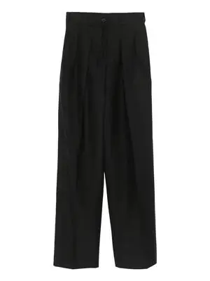 Saint Laurent 1990s Pleated Trousers - Black