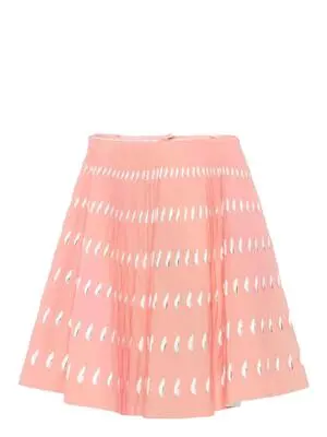 Alaïa 2000s Cut-out Mini Skirt - Pink