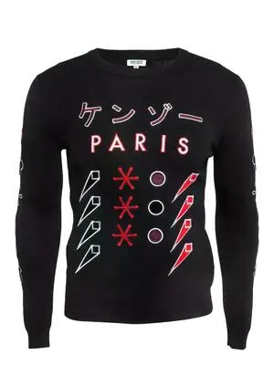 Kenzo Embroidered-design Sweater - Black