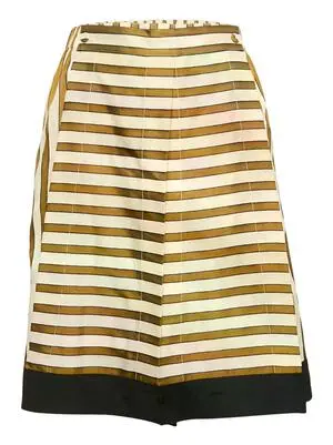 Fendi Striped Midi Skirt - Green