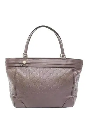 Gucci Monogram-embossed Tote Bag - Brown