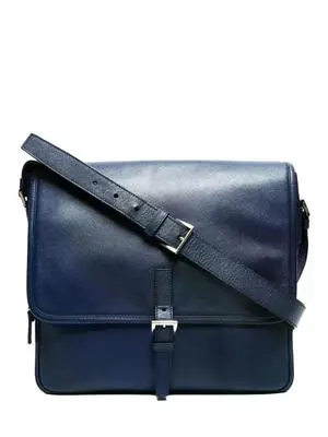 Prada 2010-2020s Buckle Shoulder Bag - Blue