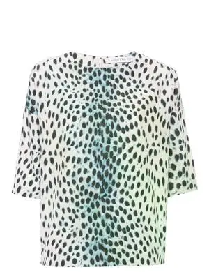 Dior Animal-print Blouse - Pink