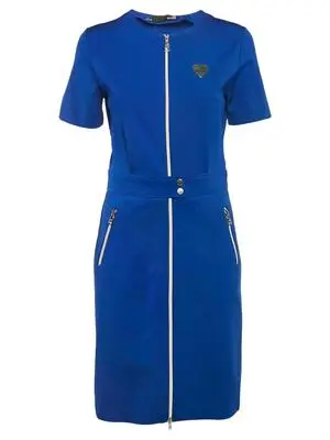 Moschino Zip-fastening Short-sleeve Dress - Blue