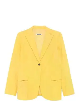 JIL SANDER 2010s Striped Blazer - Yellow