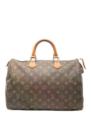 LOUIS VUITTON 1997 Monogram Speedy 35 Boston Bag - Brown