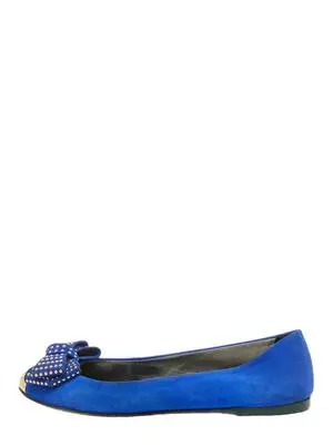 GIUSEPPE ZANOTTI Stud-embellished Ballerina Flats - Blue