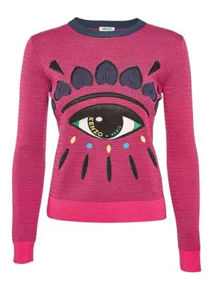 Kenzo Eye-detail Knit Sweater - Pink