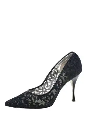 Dolce & Gabbana 100mm Lace Pumps - Black