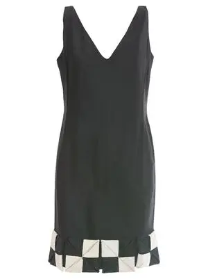 Fontana Cotton Mini Dress - Black