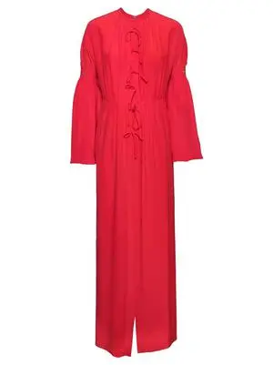 Burberry Tie-detail Maxi Dress - Red