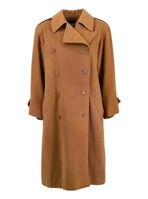 Saint Laurent Wool Trench Coat - Brown