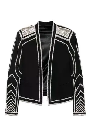 Balmain Rhinestone-embellished Jacket - Black