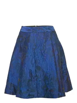 Alice + Olivia Floral-brocade Mini Skirt - Blue