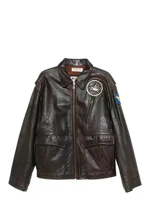 A.N.G.E.L.O. VINTAGE CULT 1990s Leather Jacket - Brown