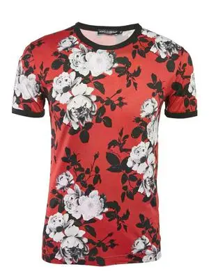 Dolce & Gabbana Floral-print T-shirt - Red