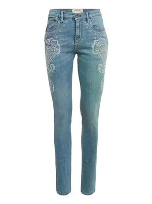 Roberto Cavalli Vintage Paisley-embroidered Jeans - Blue