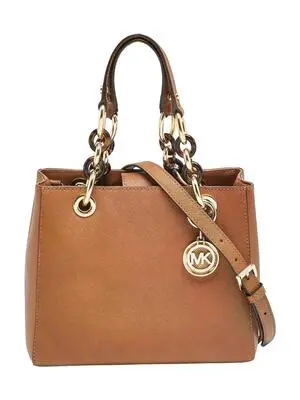 Michael Kors Cynthia Chain Handle Tote Bag - Brown
