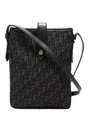 Dior Trotter Pattern Cross-body Bag - Black