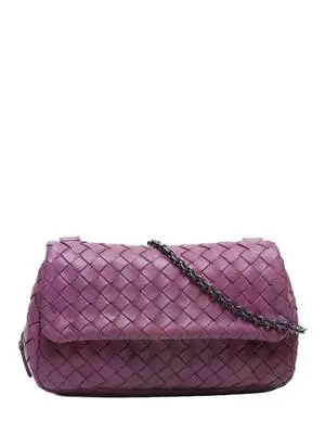 Bottega Veneta Intrecciato Cross Body Bag - Purple