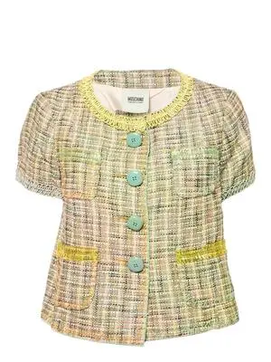 Moschino Tweed Short-sleeve Jacket - Neutrals