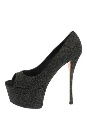 GIUSEPPE ZANOTTI 160mm Glittered Platform Pumps - Black