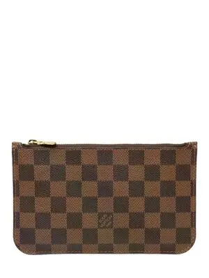 LOUIS VUITTON 2015 Damier Ebene Neverfull Pm Pouch - Brown
