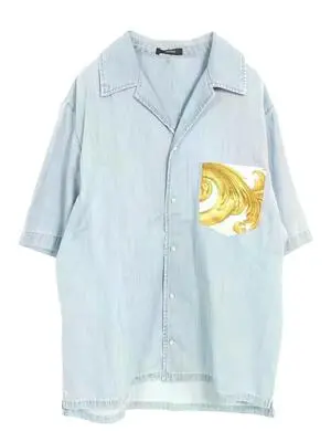 Versace 2010s Pocket Short-sleeve Shirt - Blue
