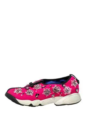 Dior Floral-embroidered Slip-on Sneakers - Pink