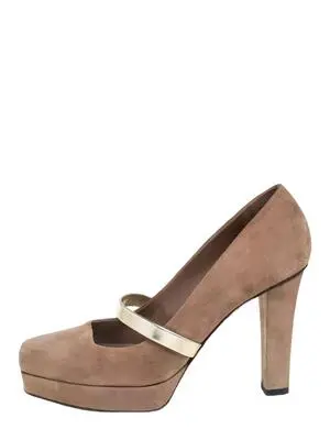Gucci 115mm Suede Pumps - Neutrals