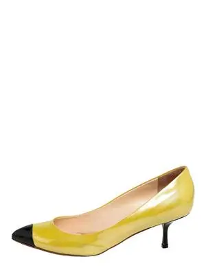 GIUSEPPE ZANOTTI Contrasting-toe Pumps - Yellow