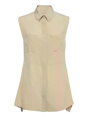 Burberry Silk Sleeveless Shirt - Neutrals