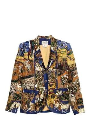 HERMÈS Hermès 1990s Printed Silk Jacket