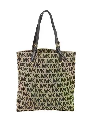 Michael Kors Monogram Canvas Tote - Black