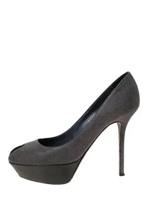 SERGIO ROSSI 2024 Platform Peep-toe Pumps - Grey