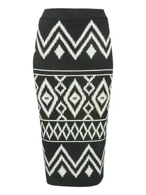 ELISABETTA FRANCHI Chevron-Patterned Skirt