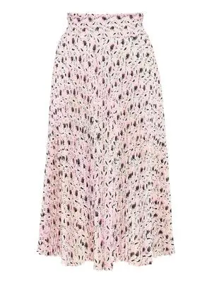 Prada Printed Pleated Skirt - Pink