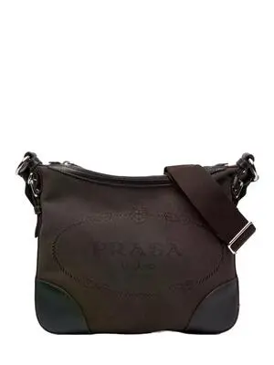 Prada 2000-2025 Canapa Logo Crossbody Bag - Brown